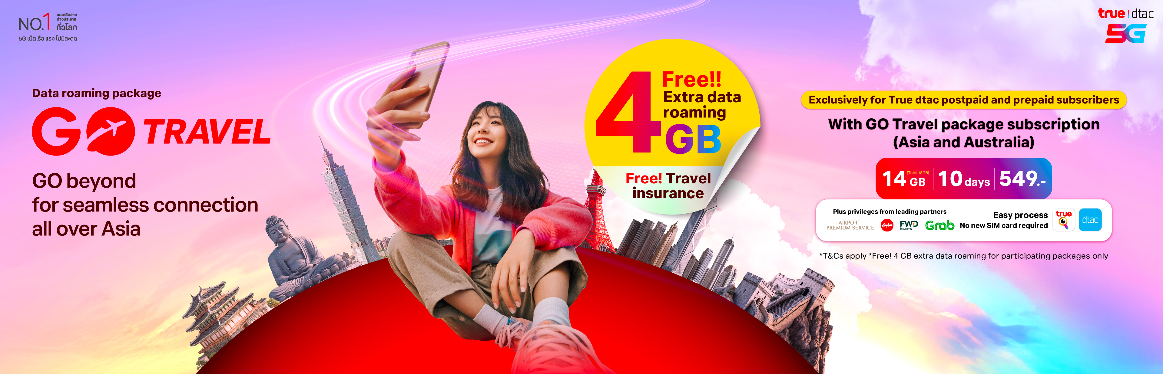 Travel abroad with Affordable Roaming Packages | True-dtac