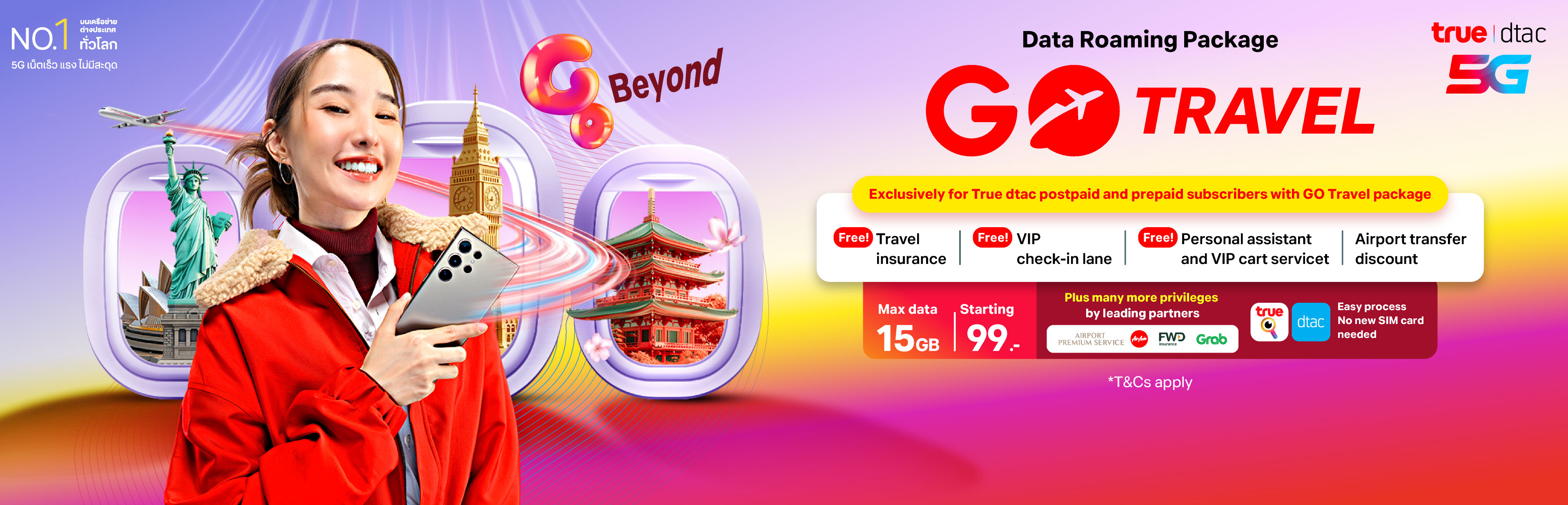 Travel abroad with Affordable Roaming Packages | True-dtac