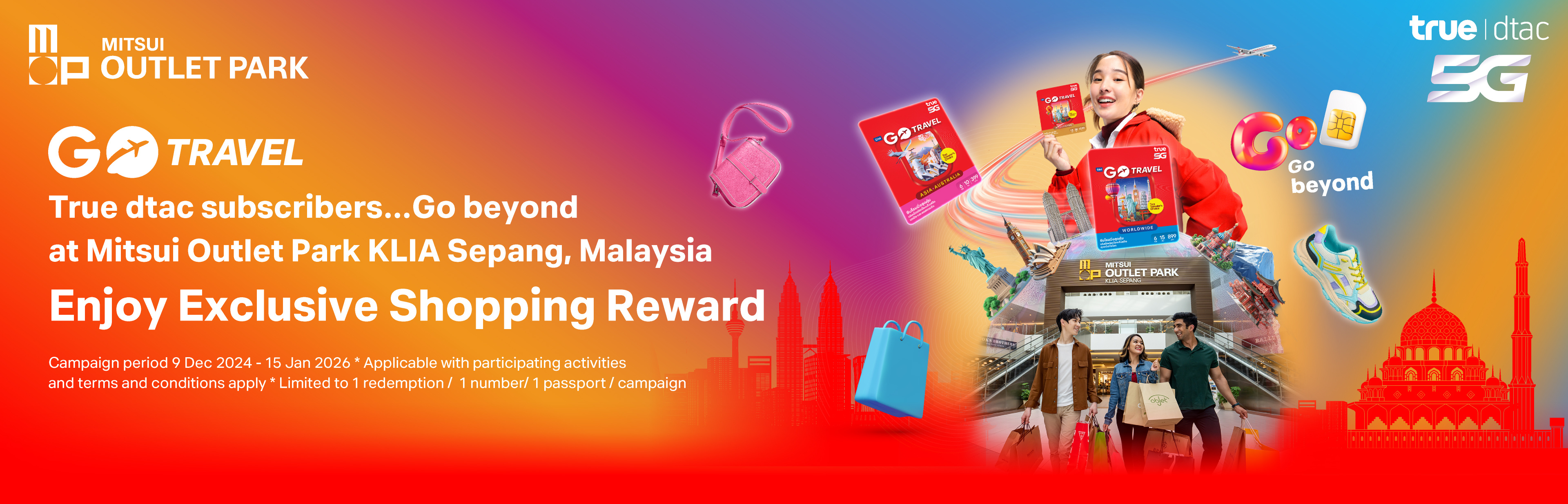 GO Travel SIM, roaming SIM, travel abroad at great value. | True-dtac